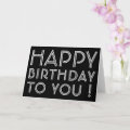 "Happy Birthday To You!" Blank Inside | b&w Card | Zazzle