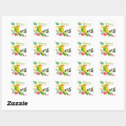 Happy Birthday To you Square Sticker | Zazzle