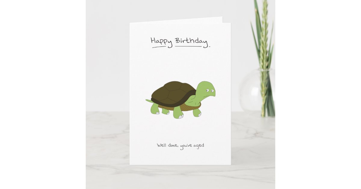 Happy Birthday — Tortoise Card | Zazzle