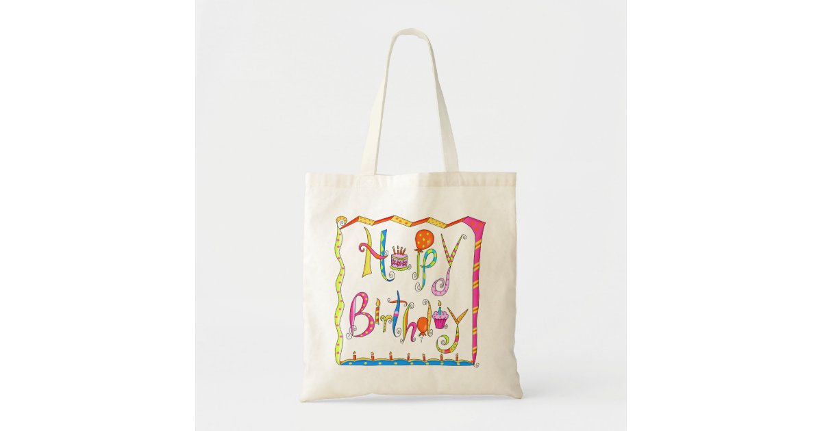 Happy Birthday Tote Bag | Zazzle