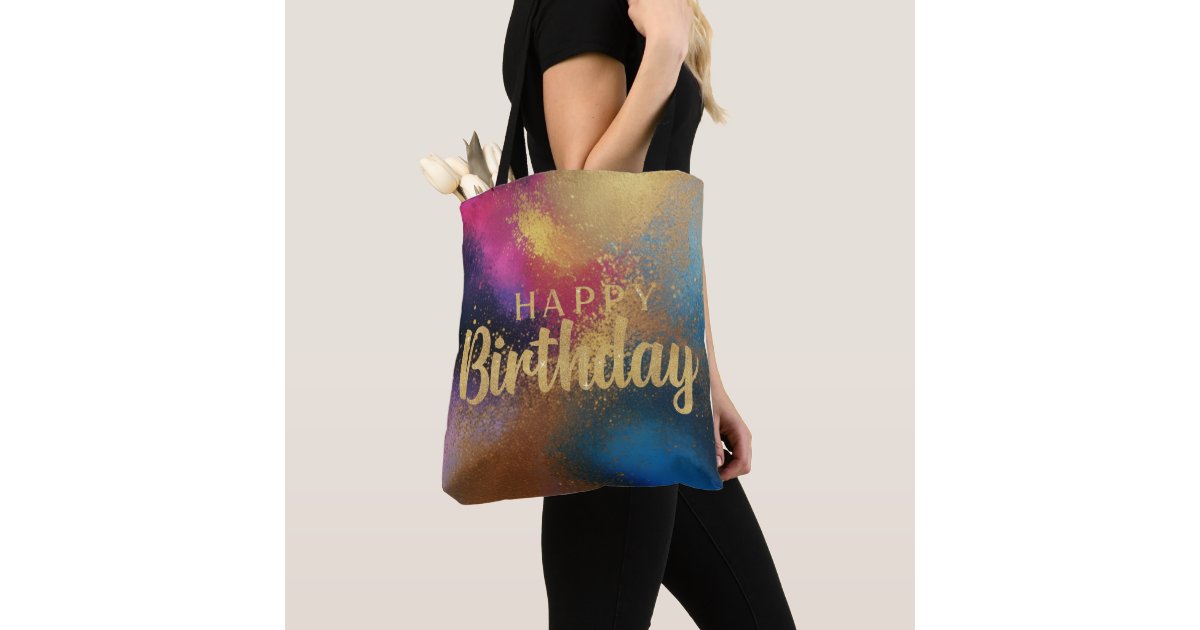 Happy birthday tote bag | Zazzle