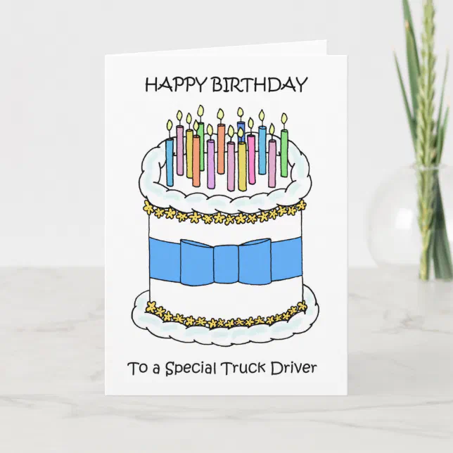 Happy Birthday Truck Driver Card | Zazzle