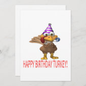 Happy Birthday Turkey Invitation | Zazzle