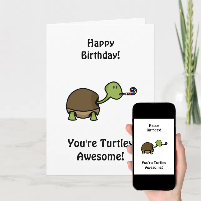Happy Birthday - Turtle Card | Zazzle