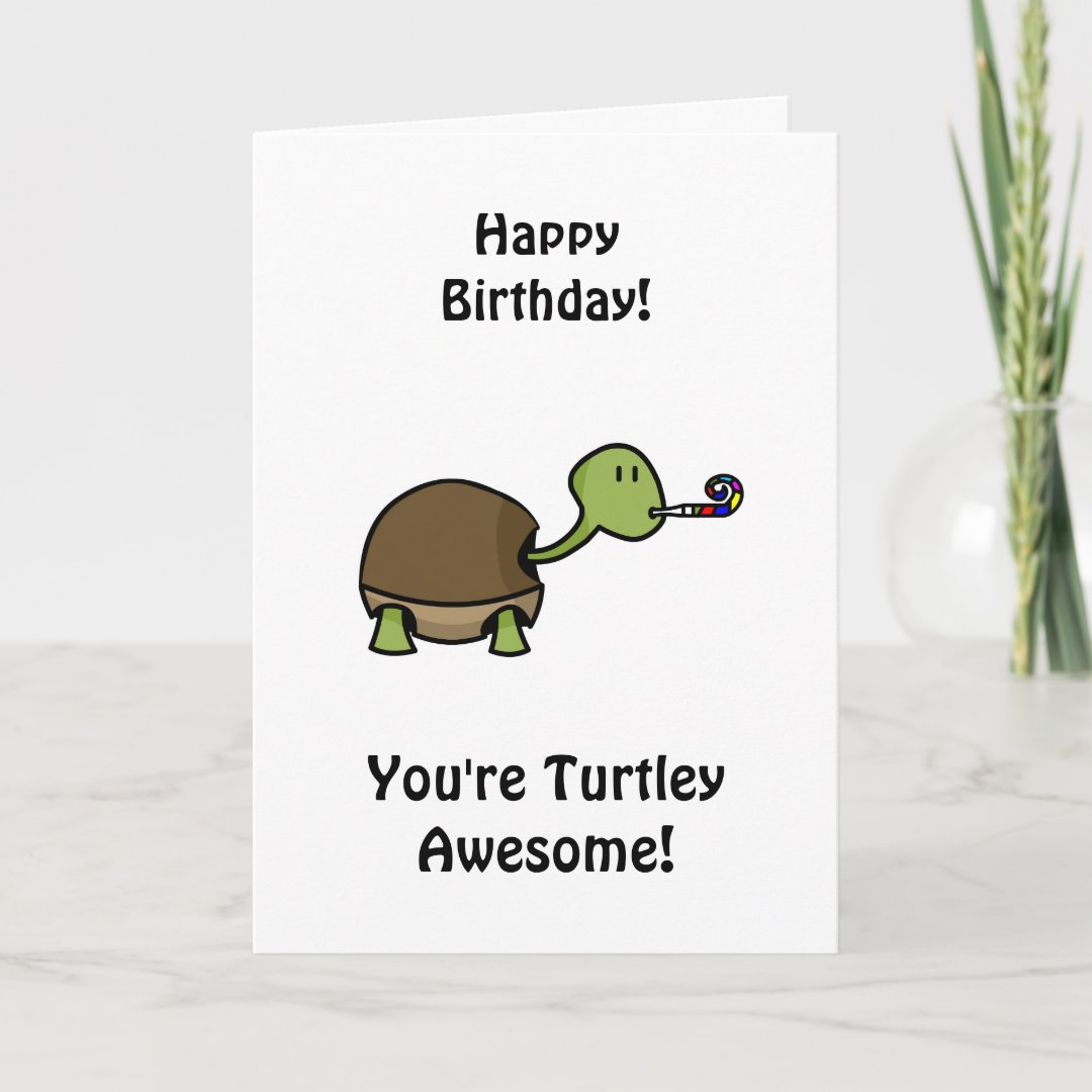 Happy Birthday - Turtle Card | Zazzle