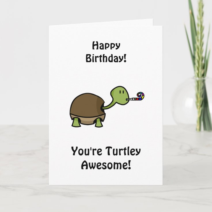 Happy Birthday - Turtle Card | Zazzle