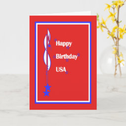 Happy Birthday USA Card | Zazzle