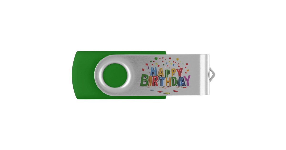 Happy Birthday USB Flash Drive | Zazzle