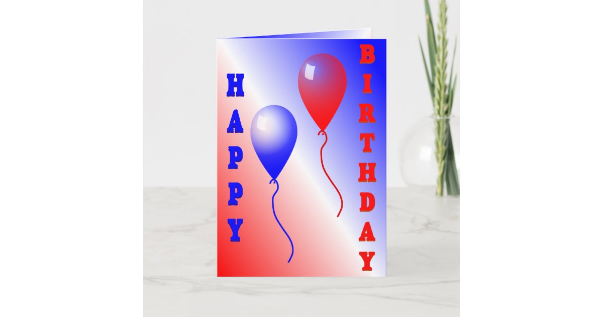 Happy Birthday Vertical Card Template | Zazzle