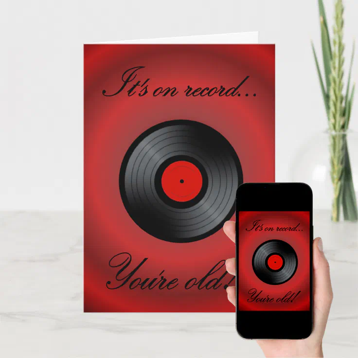 Happy Birthday vinyl record vinyl album retro Card | Zazzle