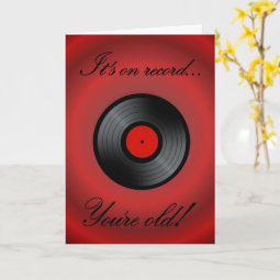 Happy Birthday vinyl record vinyl album retro Card | Zazzle