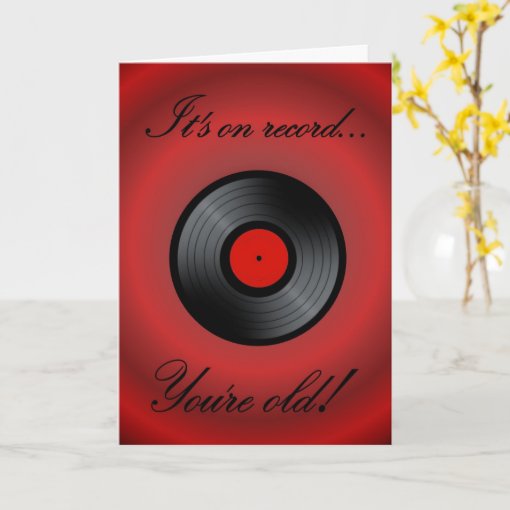 Happy Birthday vinyl record vinyl album retro Card | Zazzle