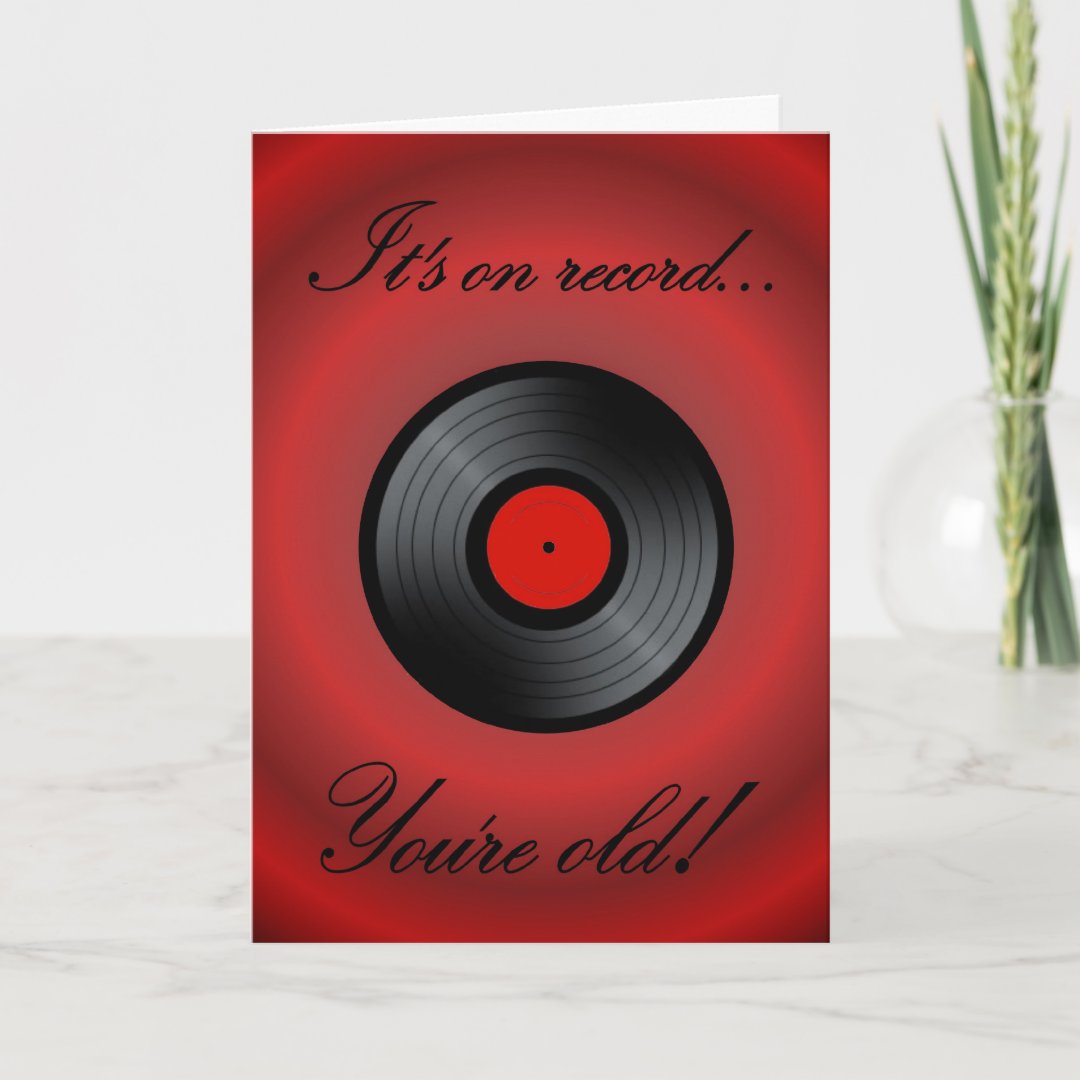 Happy Birthday vinyl record vinyl album retro Card | Zazzle