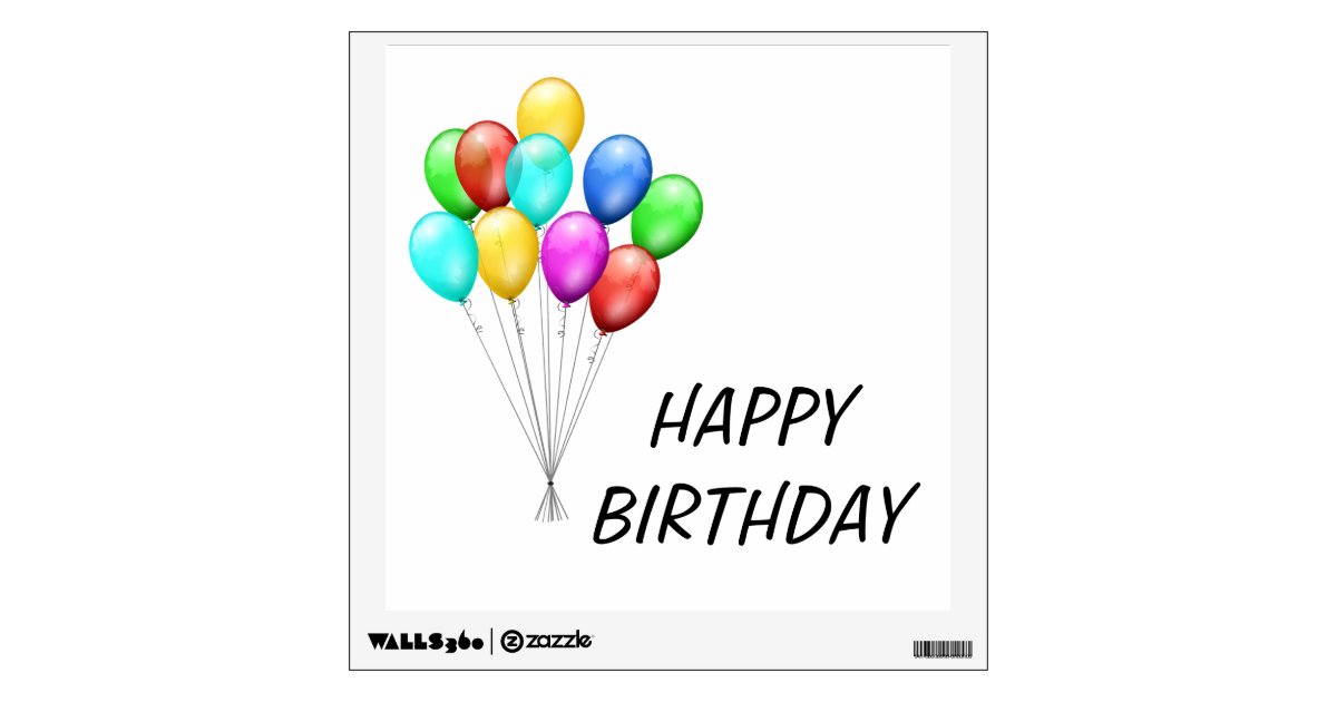 HAPPY BIRTHDAY WALL STICKER | Zazzle