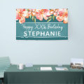 Happy Birthday - Watercolor Painted Flowers Banner | Zazzle