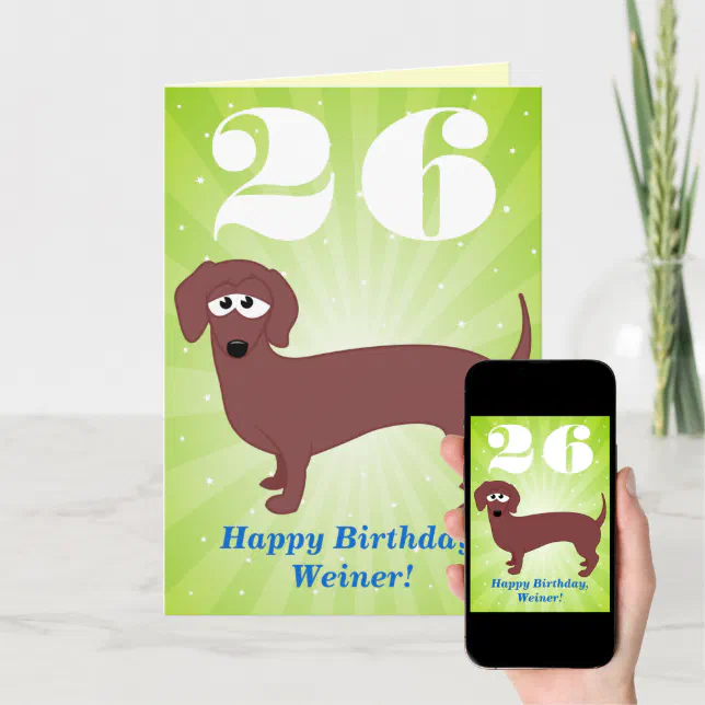 Happy Birthday Weiner Card | Zazzle