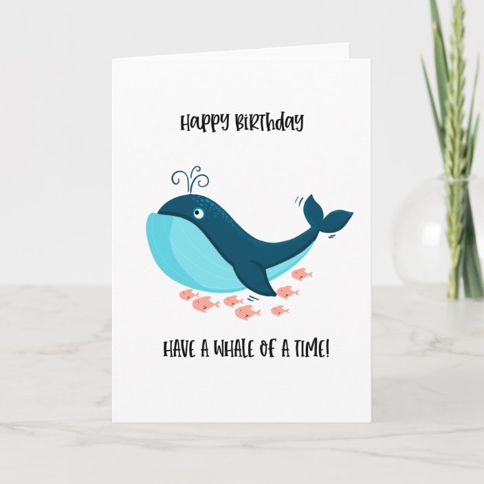 happy birthday Whale Card | Zazzle.com