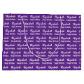 Happy Birthday White Script Name Royal Purple Large Gift Bag | Zazzle