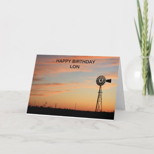 Happy Birthday Windmill SilhouetteCard Card | Zazzle.com