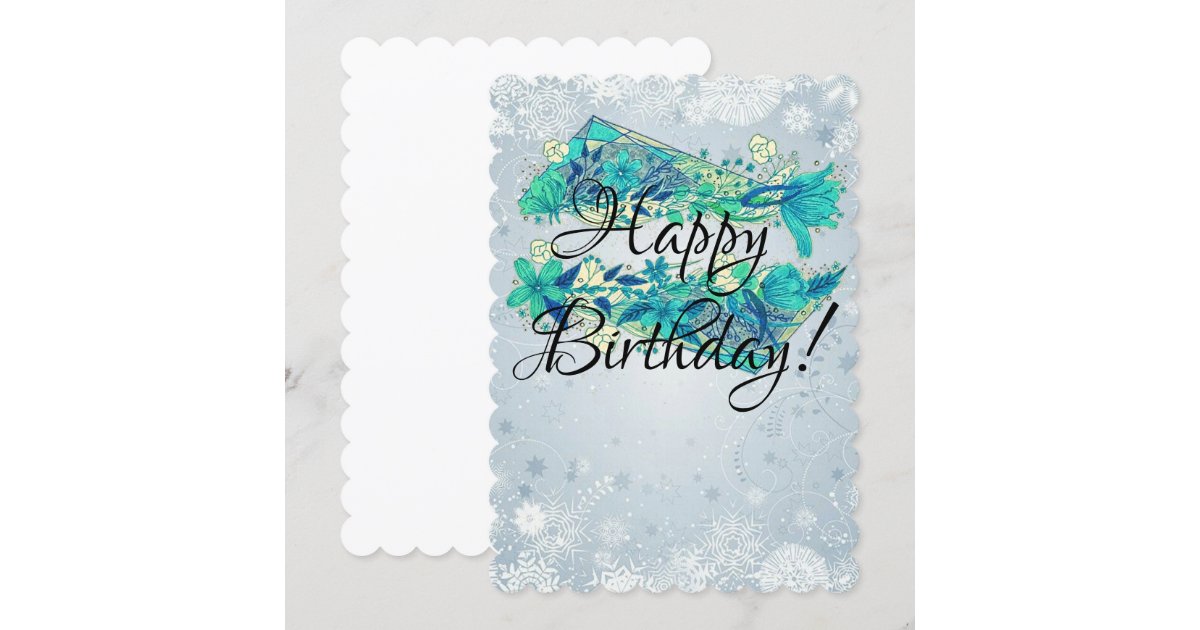 Happy birthday winter card | Zazzle
