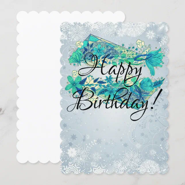 Happy birthday winter card | Zazzle