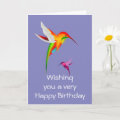 Happy birthday with hummingbirds card | Zazzle