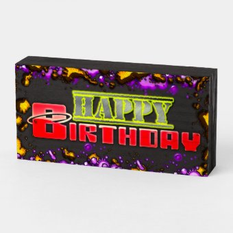 Happy Birthday Wooden Box Sign | Zazzle