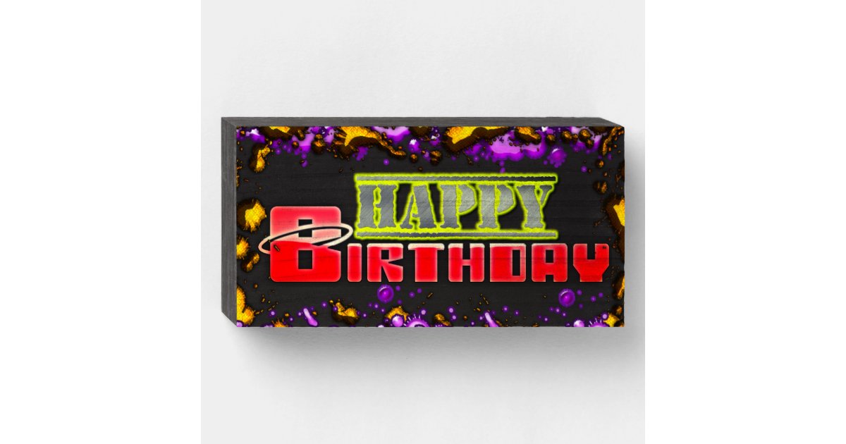 Happy Birthday Wooden Box Sign | Zazzle