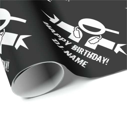 Happy Birthday wrapping paper | Deejay DJ Discjock | Zazzle