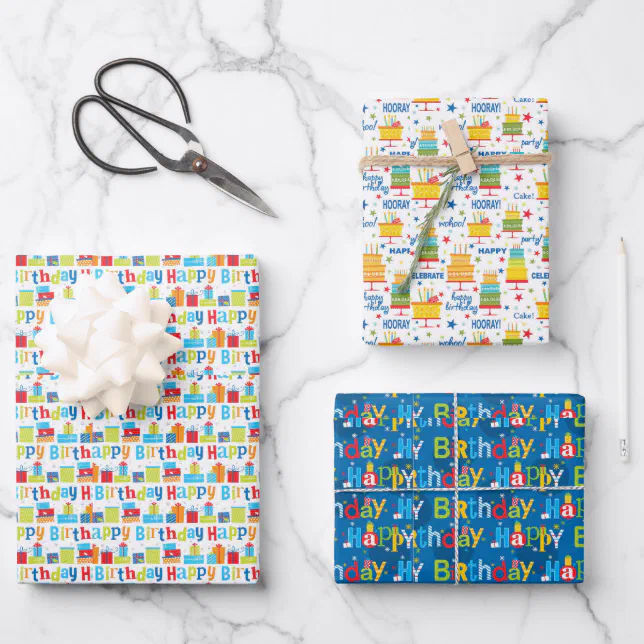 Happy Birthday Wrapping Paper Sheets | Zazzle
