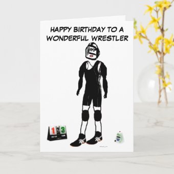 Happy Birthday Wrestler Card | Zazzle
