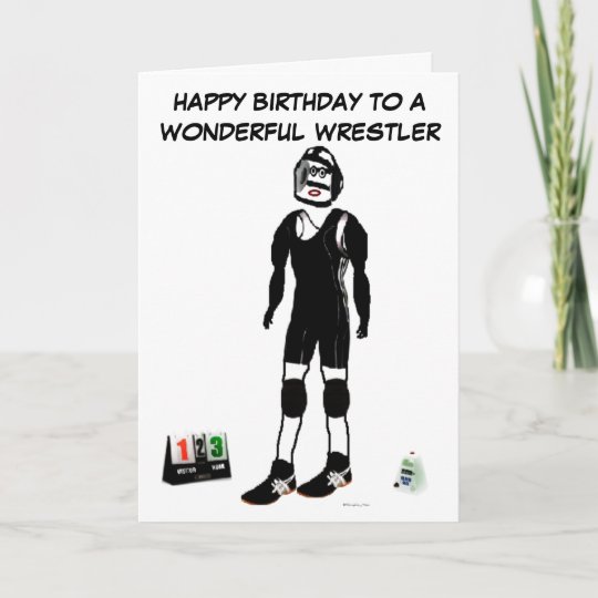 Happy Birthday Wrestler Card | Zazzle.com