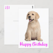 Happy Birthday Yellow Labrador Retriever Postcard | Zazzle