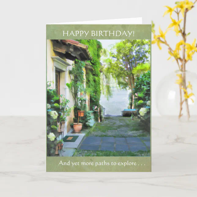 Happy Birthday -- yet more paths to explore Card | Zazzle