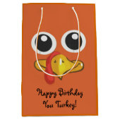 Happy Birthday You Turkey Medium Gift Bag | Zazzle