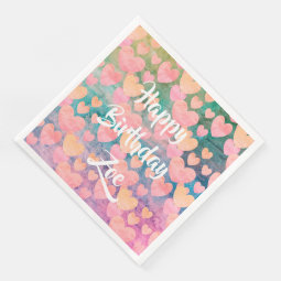 Happy Birthday #Zoe party napkins by DAL | Zazzle