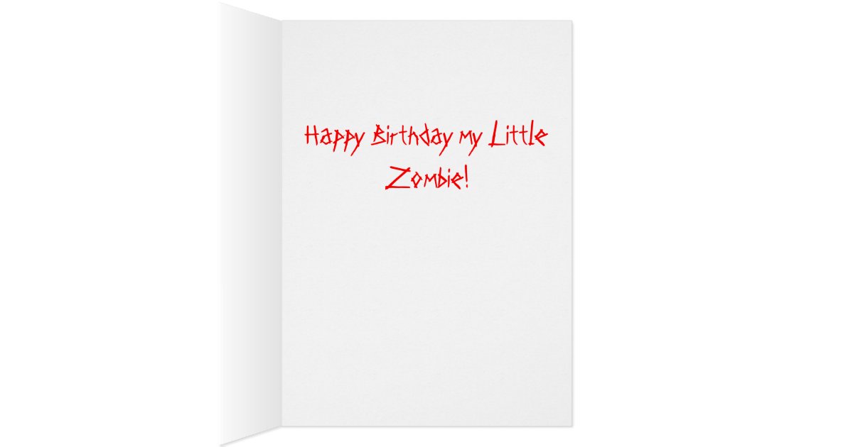 Happy Birthday Zombie Card | Zazzle