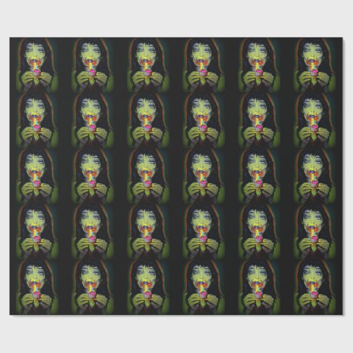 'Happy Birthday Zombie' on Glossy Wrapping Paper | Zazzle