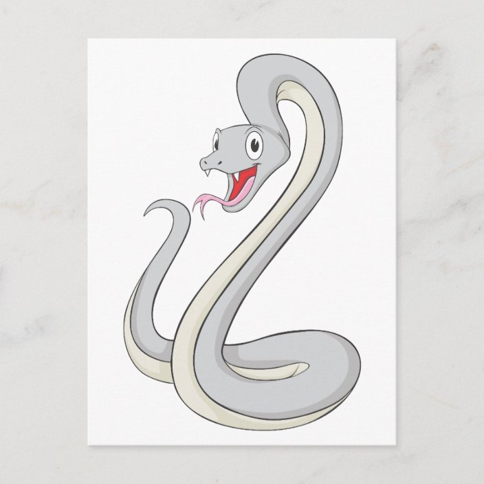 Happy Black Mamba Snake Postcard | Zazzle.com