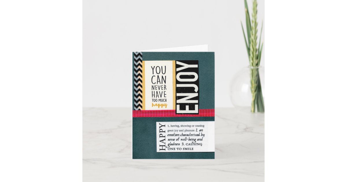 Happy (blank) folded card 4"x5.6" | Zazzle