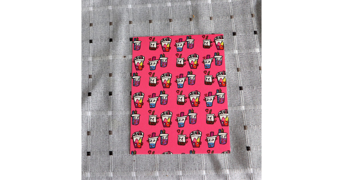 Happy Boba Tea Bubble Teas Bobas Kawaii Postcard | Zazzle