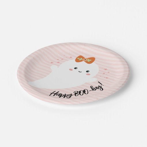 Happy BOO Day Halloween Birthday Paper Plates | Zazzle