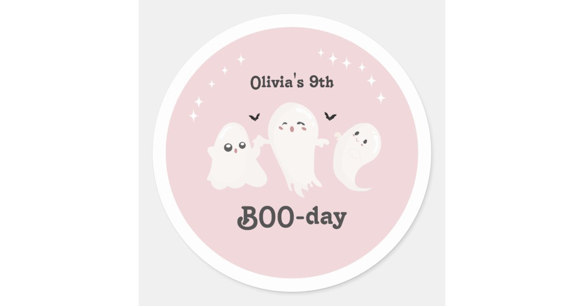 Happy Boo Day | Spooky BOO Day Celebration Classic Round Sticker | Zazzle