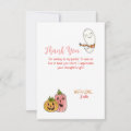 Happy Boo-thday Pink Party Thank You Card | Zazzle