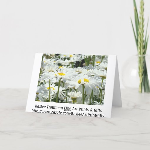 Happy Boss' Day! cards White Daisy Flowers Bosses | Zazzle