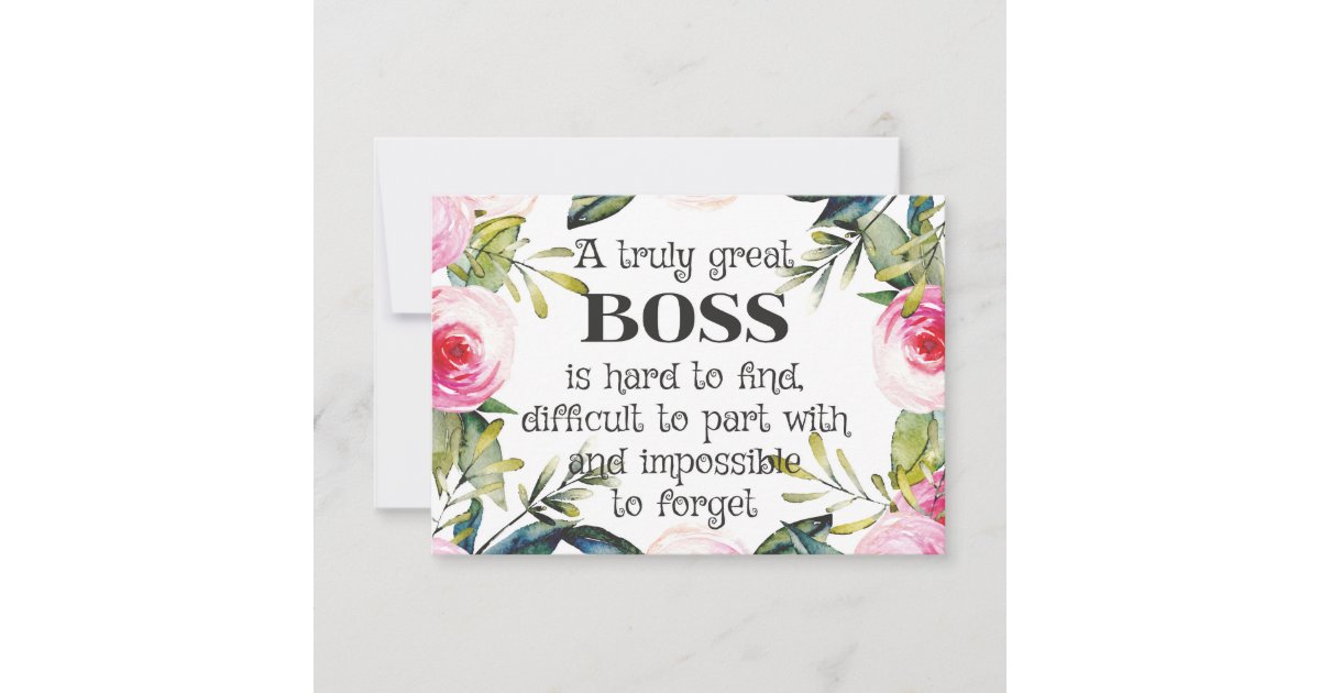 Happy Bosss Day Boss Appreciation Thank You Card Zazzle