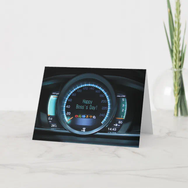 Happy Boss's Day Digital Dashboard Card | Zazzle