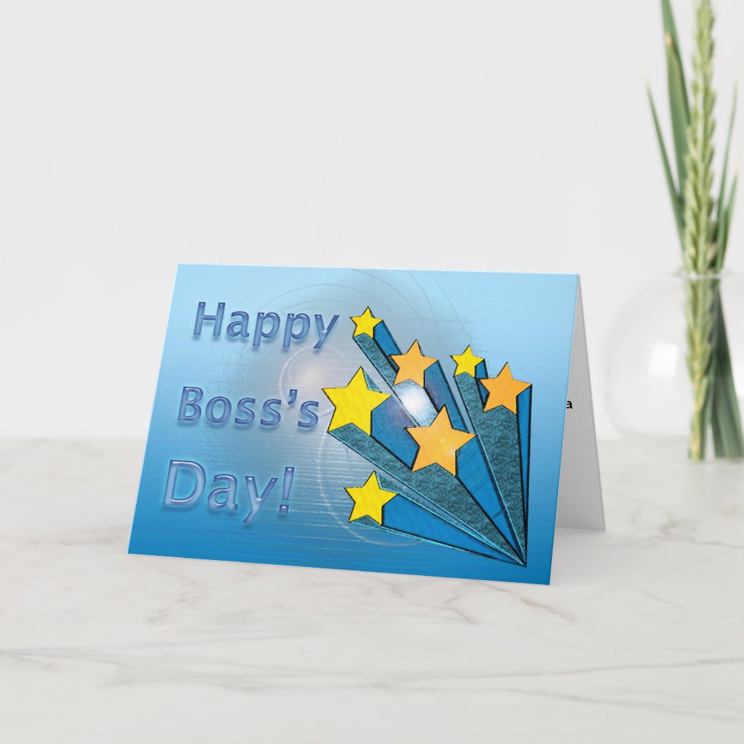 Happy Boss's Day Shooting Star Card | Zazzle