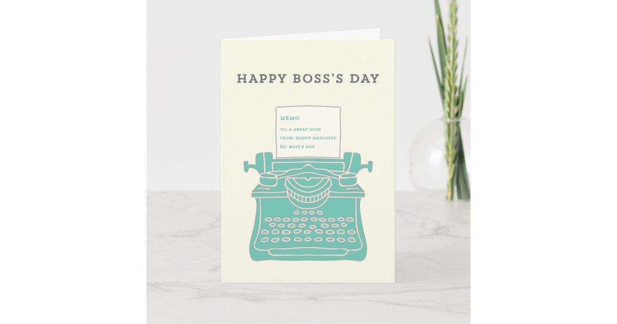 Happy Boss's Day Thank You Card | Zazzle