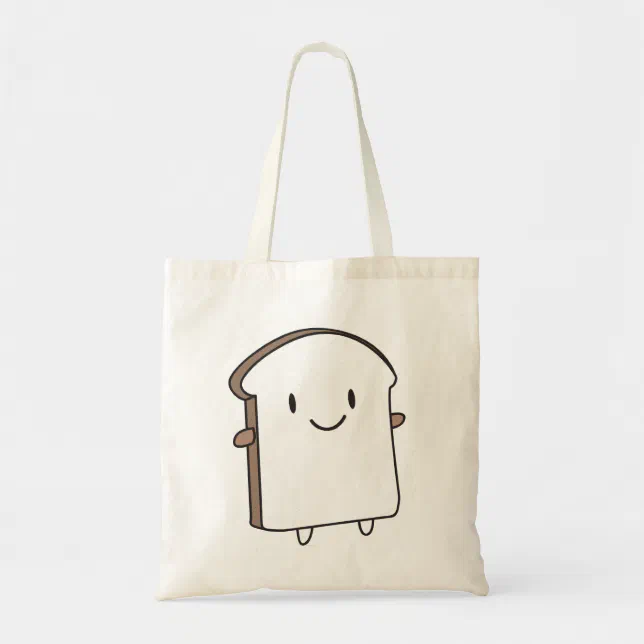 Happy Bread Slice Tote Bag | Zazzle